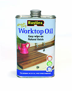 Rustins Worktop Oil Natural Finish - Ideal For Kitchen Surfaces 1L ...